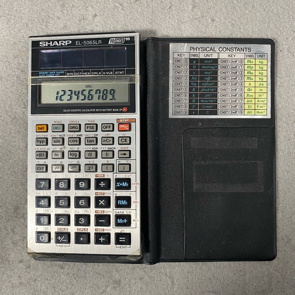 Other | Vintage Sharp El56slr Solar Scientific Calculator Battery ...